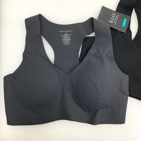 knix | Intimates & Sleepwear | Knix Vneck Racerback Sport Bra Dark Gray ...